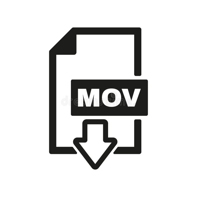 The MOV Icon. Video File Format Symbol Stock Vector - Illustration of ...