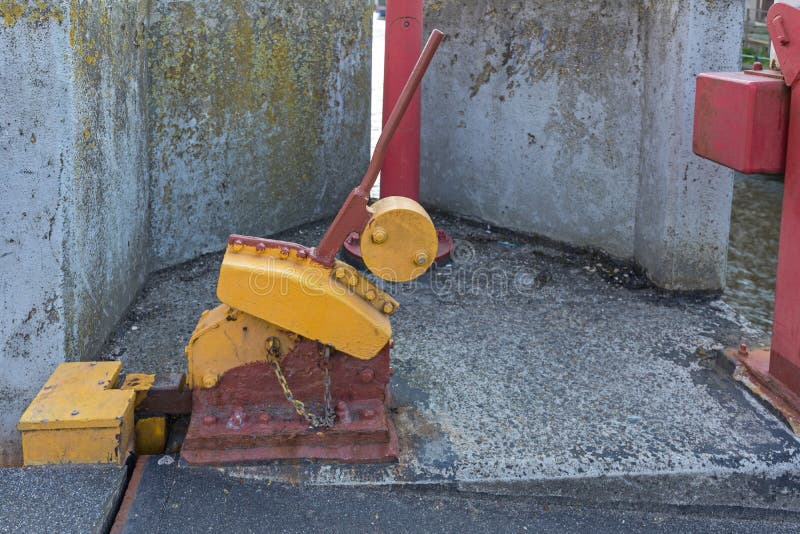 Movable Bridge Lock stock photo. Image of europe, nederland - 161976558