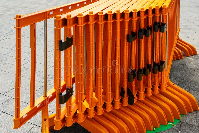 Movable Foldable Temporary Orange Plastic Barrier Sections for ...