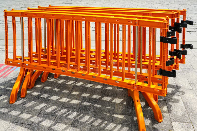Movable Foldable Temporary Orange Plastic Barrier Sections for ...