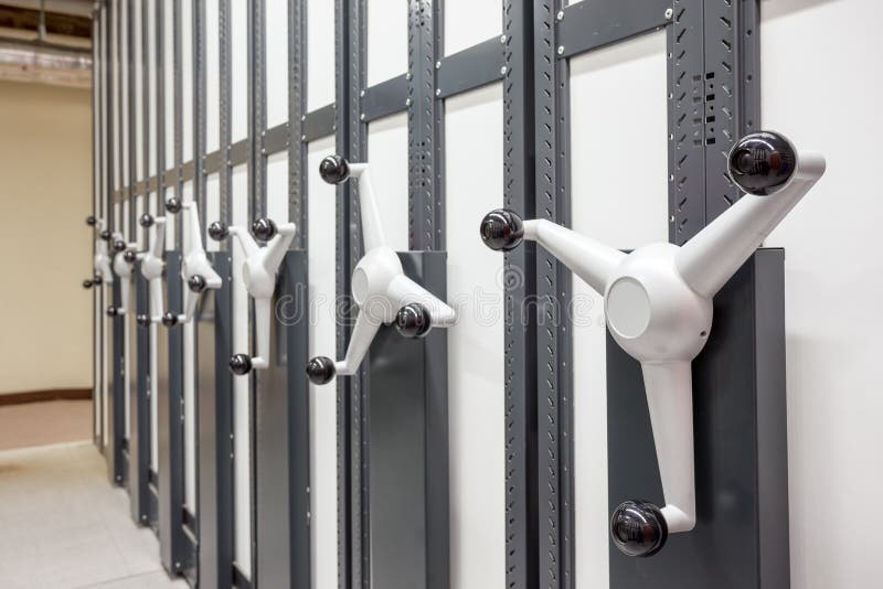 The movable shelves stock image. Image of archives, movable - 72135589