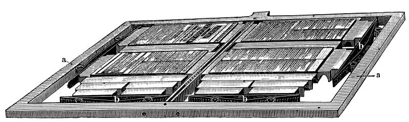 Movable Type on a Composing Stick on a Type Case. Stock Illustration - Illustration of galley ...