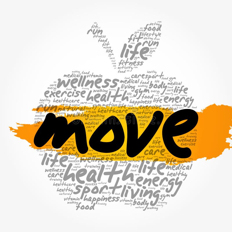 MOVE Apple Word Cloud Collage Stock Illustration - Illustration of ...