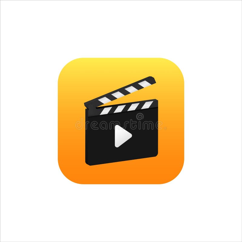 Move Application Icon for Mobile Phone on Yellow Background with ...
