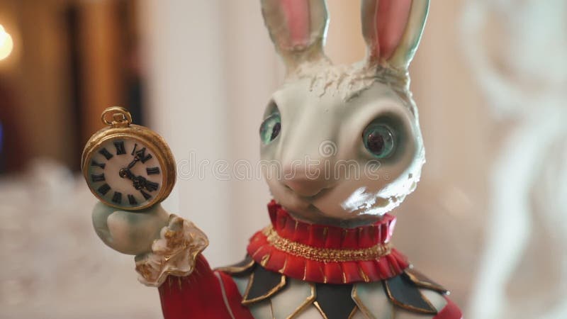 Move Around Figure of the Rabbit with Clock in Hands. Alice in ...