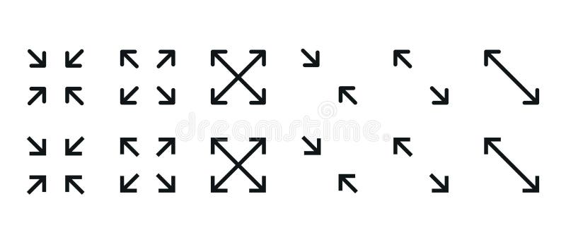 Move Arrow Drag, Vector Icons Set. Direction Arrows Symbols, Ux and Ui ...