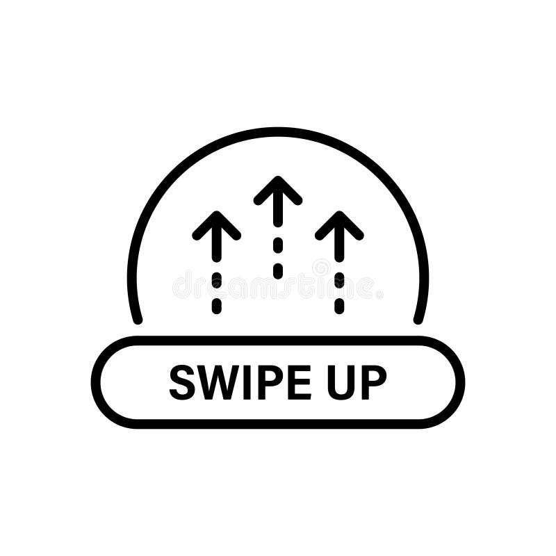 Swipe Button on Smartphone Computer PC Line Icon Set. Scroll Drag Move Click Touch Display ...
