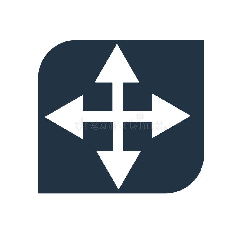 Move Arrows Icon on White Background. Simple Element Illustration from ...