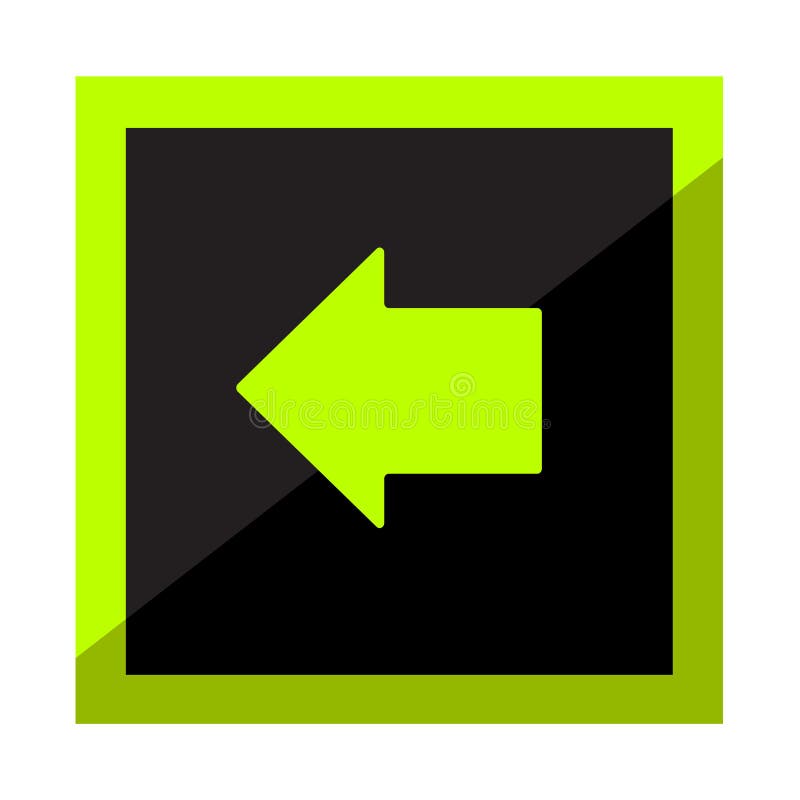 Move back green icon stock vector. Illustration of playback - 126507829