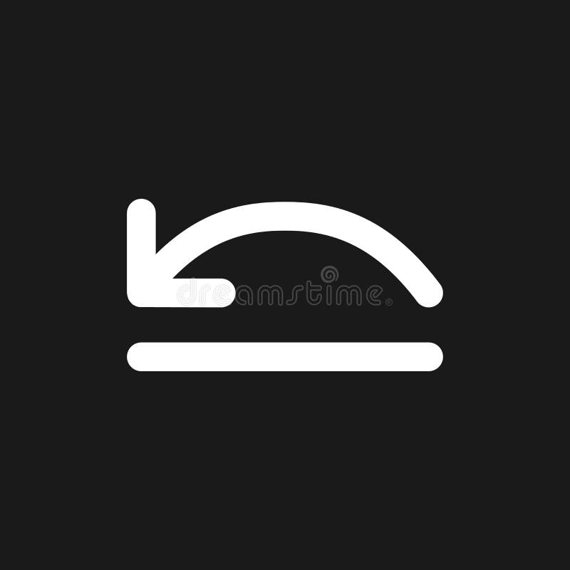 Move Backward Dark Mode Glyph Ui Icon Stock Vector - Illustration of night, back: 254321343
