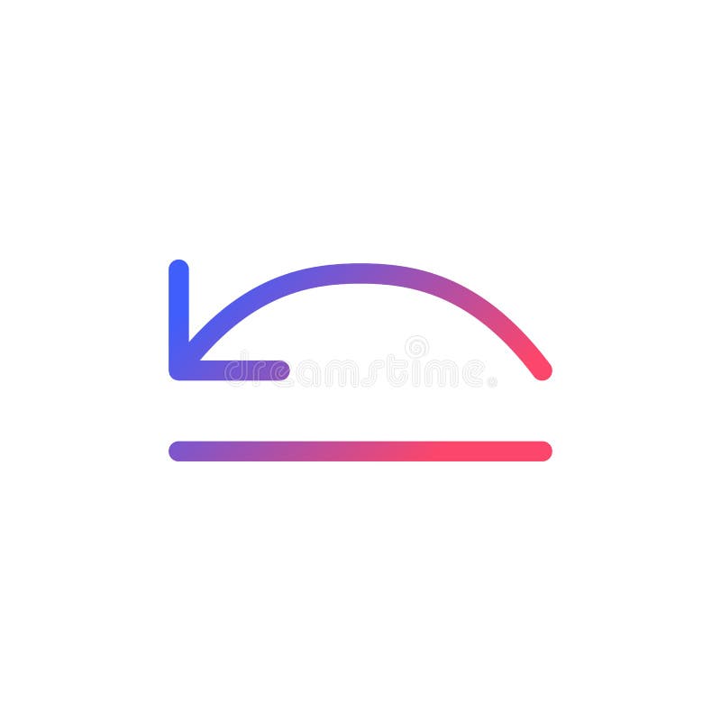 Move Backward Pixel Perfect Gradient Linear Ui Icon Stock Vector - Illustration of step, program ...