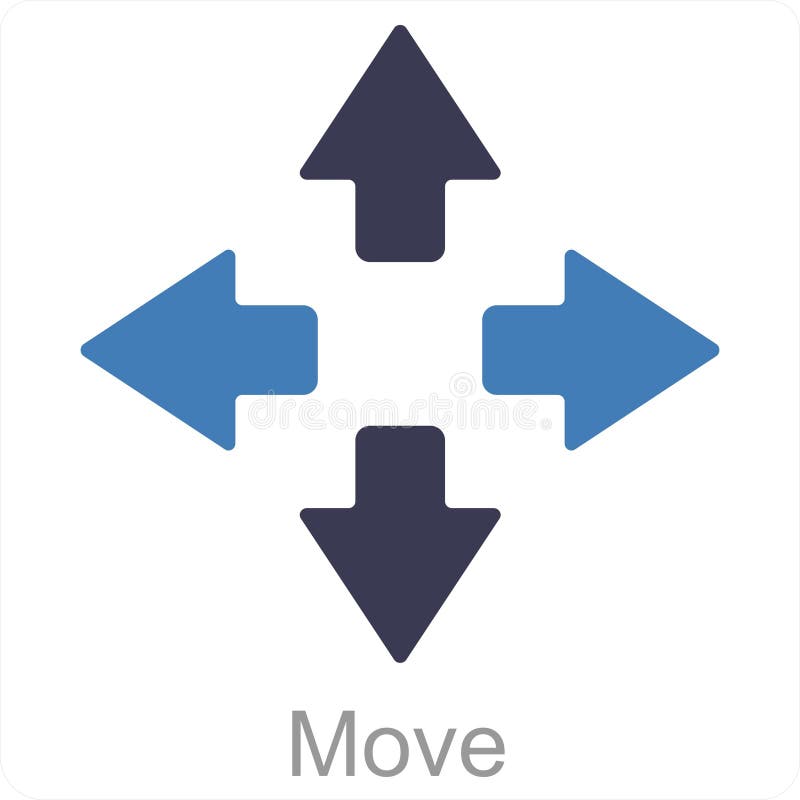 Move stock vector. Illustration of concept, arrow, move - 340067549
