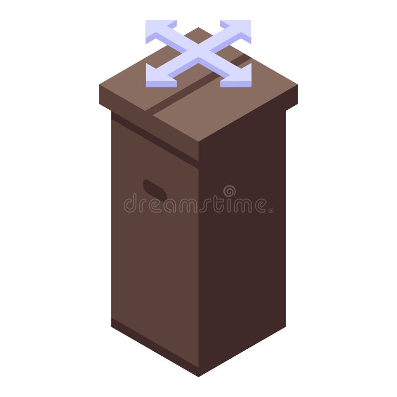 Move Box Service Icon Isometric Vector. House Pack Stock Illustration ...