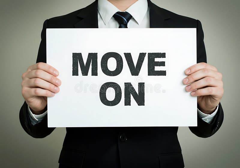 Move on Business Motivation Hands Showing Positive Progress Stock ...