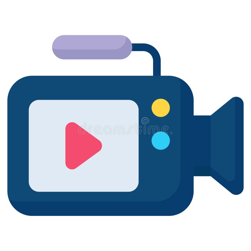 Move Came Flat Icon , Photography and Digital Art Flat Vector Icon ...