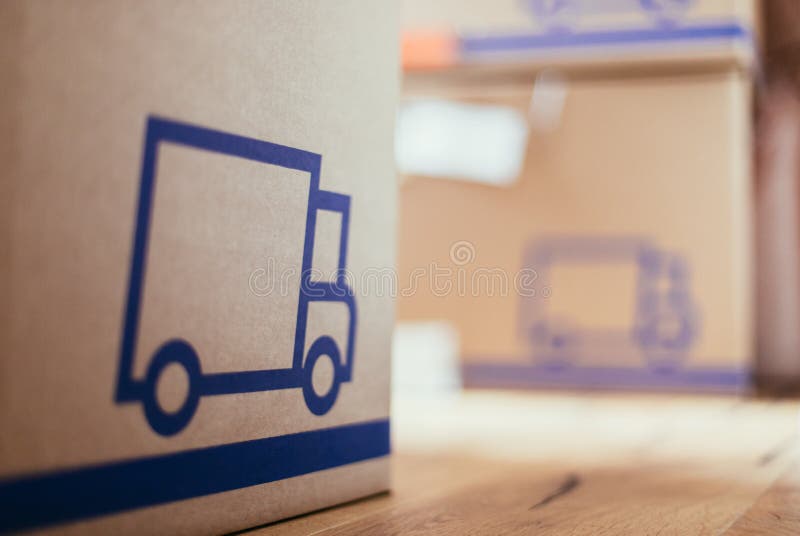 Move. Cardboard, Boxes and Stuff for Moving into a New Home Stock Photo ...