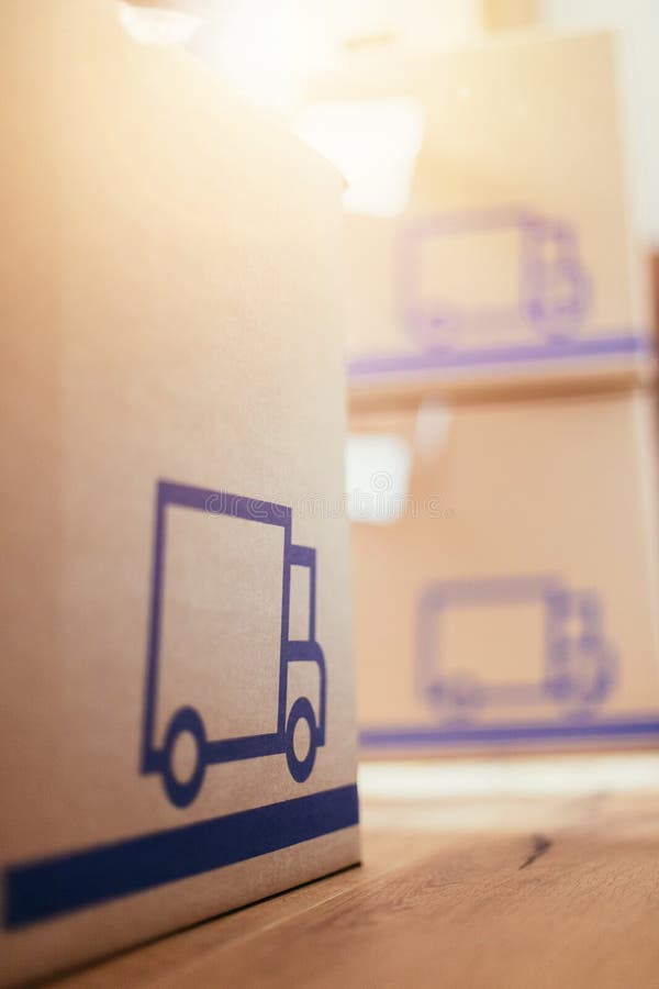 Move. Cardboard, Boxes and Stuff for Moving into a New Home Stock Image ...