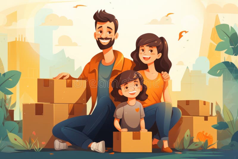 Move Concept. Cardboard Boxes and Cleaning Things for Moving into a New ...