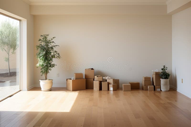 Move Concept. Cardboard Boxes and Cleaning Things for Moving into a New ...