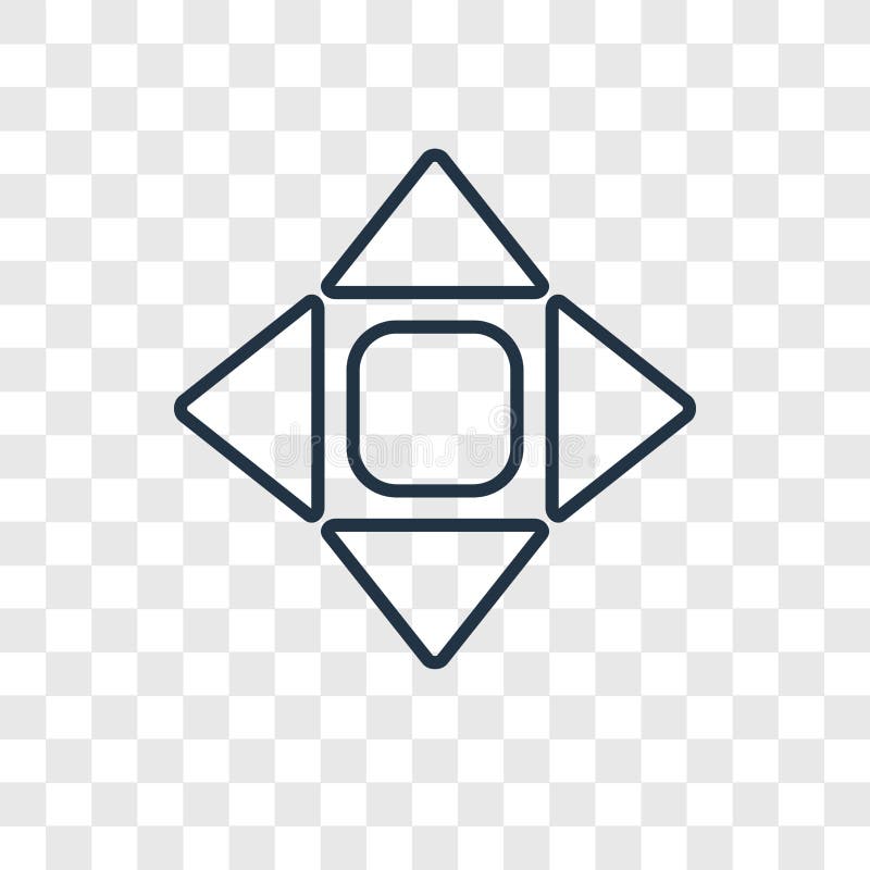 Move Concept Vector Linear Icon Isolated on Transparent Background ...