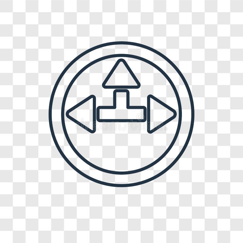 Move Concept Vector Linear Icon Isolated on Transparent Background ...