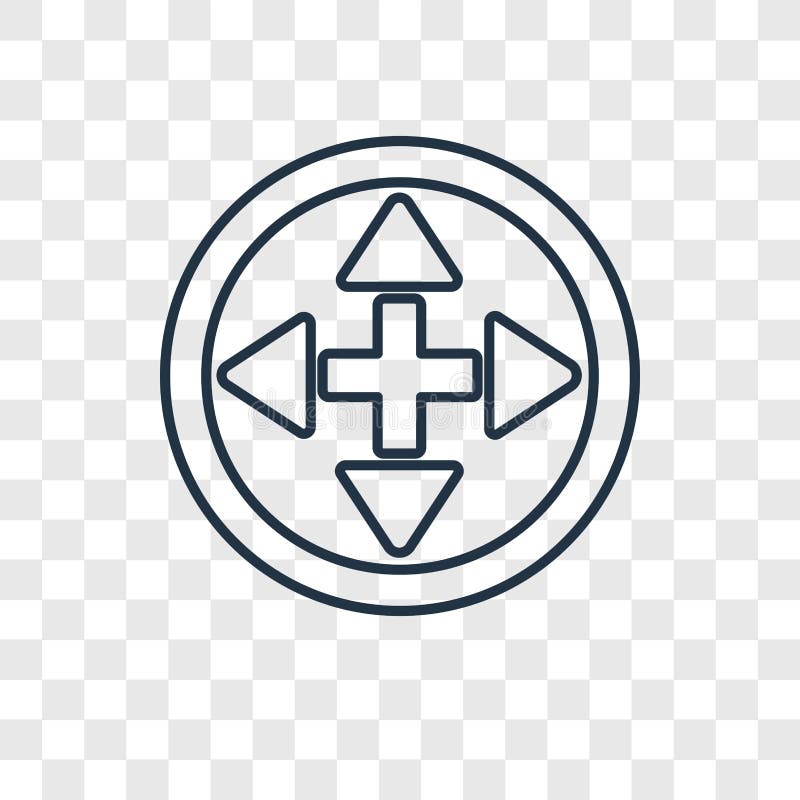 Move Concept Vector Linear Icon Isolated On Transparent Background ...