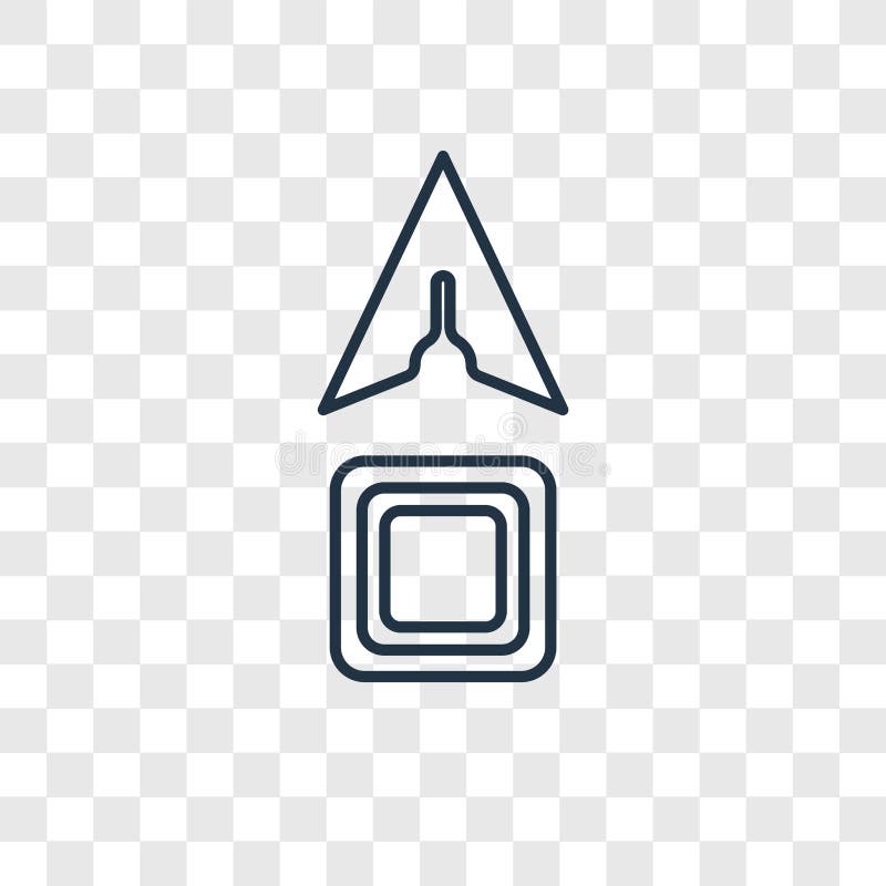 Move Concept Vector Linear Icon Isolated on Transparent Background ...