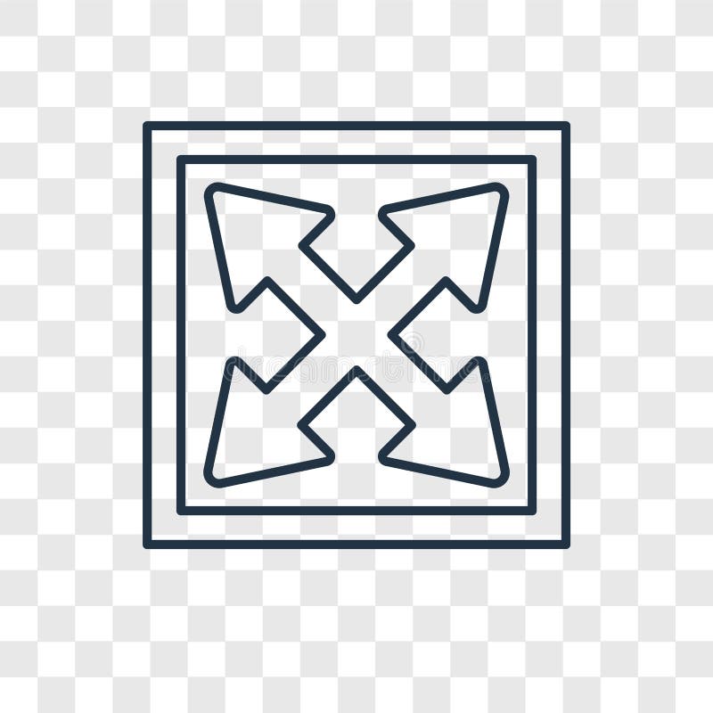 Move Concept Vector Linear Icon Isolated on Transparent Background ...