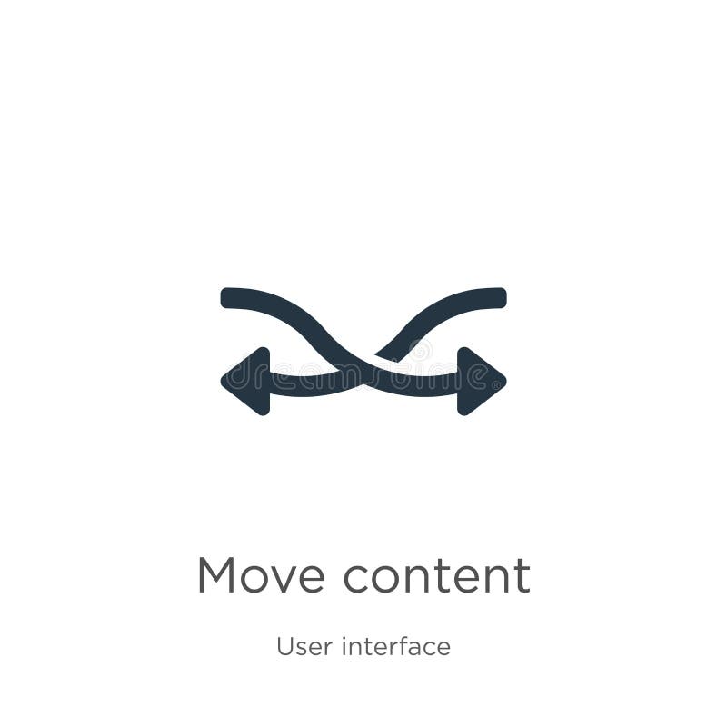 Move Content Icon Vector. Trendy Flat Move Content Icon from User ...
