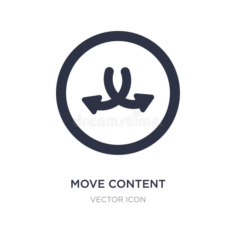 Move Content Icon on White Background. Simple Element Illustration from ...