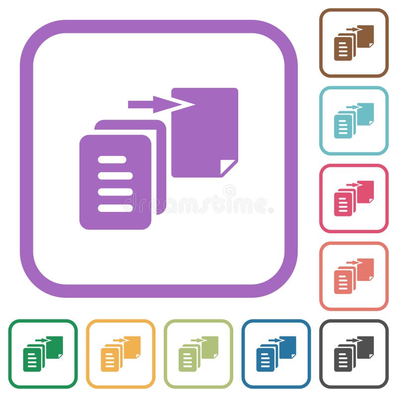 Move File Solid Simple Icons Stock Vector - Illustration of frames ...