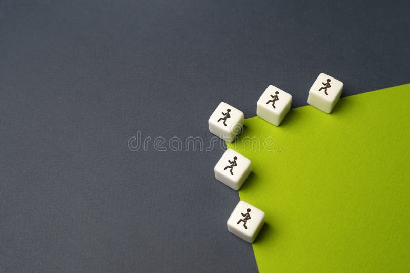 Move Forward As One Team. Leadership and Direction Setting Stock Photo ...