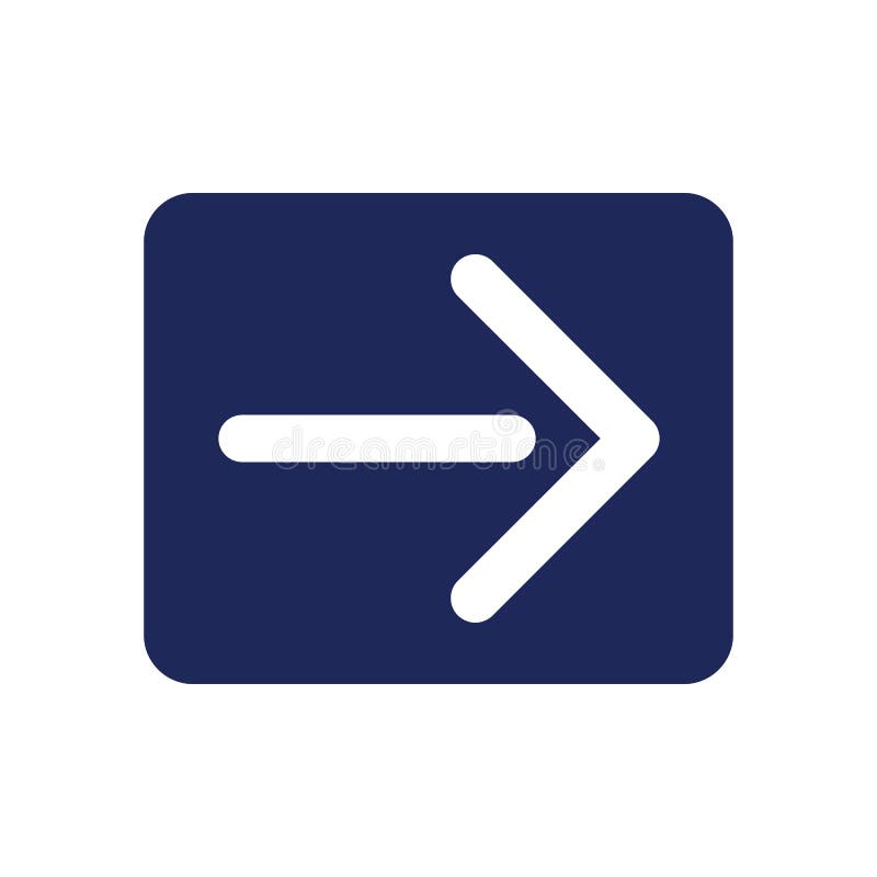 Move Forward Black Glyph Ui Icon Stock Vector - Illustration of forward ...