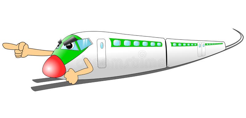 Move forward, Bullet Train stock illustration. Illustration of cartoon ...