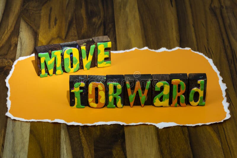 Move Forward Direction Future Progress Plan Keep Moving Ahead Stock ...