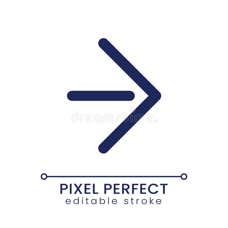 Move Forward Pixel Perfect Linear Ui Icon Stock Vector - Illustration ...