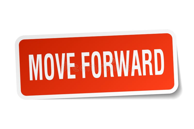 Move Forward Square Sticker Stock Vector - Illustration of isolated ...