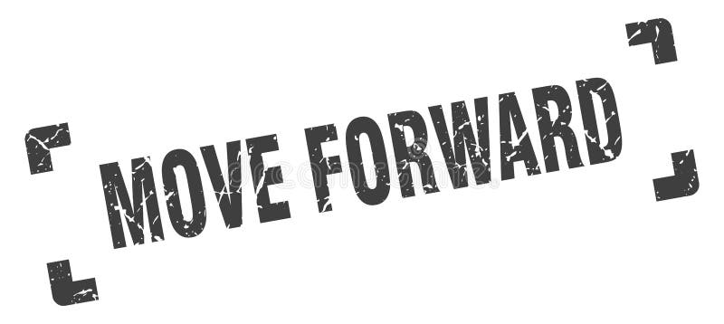Move forward stamp stock vector. Illustration of sticker - 197354359