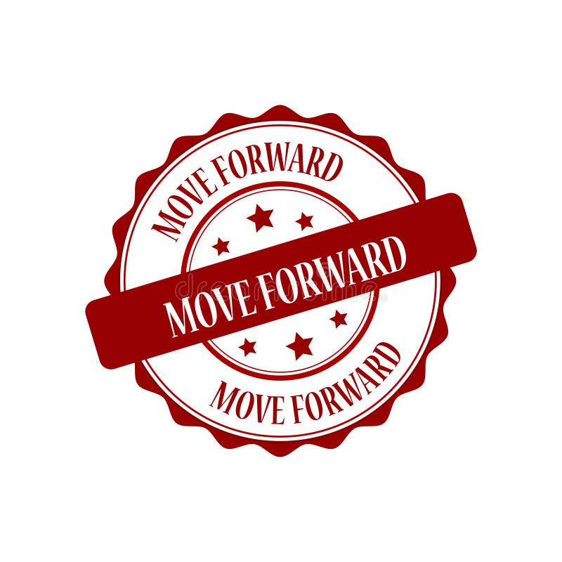Move Forward Stamp Illustration Stock Vector - Illustration of icon ...