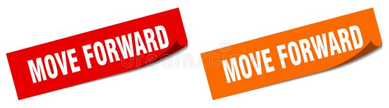 Move Forward Sticker. Move Forward Sign Set Stock Vector - Illustration ...