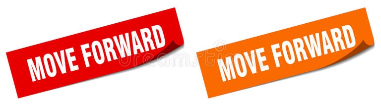 Move Forward Sticker. Move Forward Sign Set Stock Vector - Illustration ...