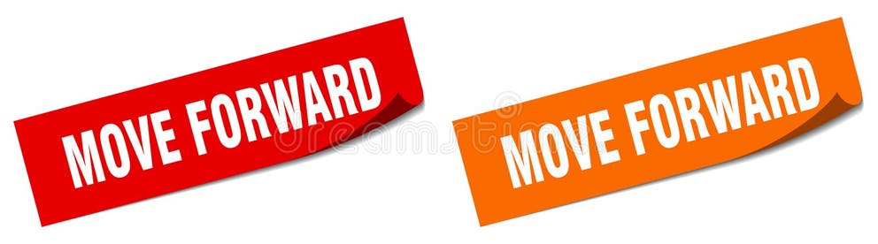 Move Forward Sticker. Move Forward Sign Set Stock Vector - Illustration ...