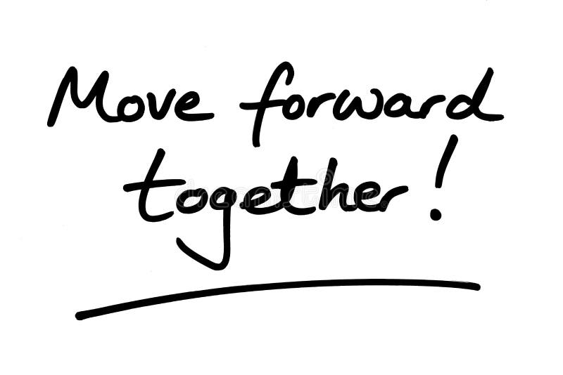 Move forward together stock illustration. Illustration of move - 208041013