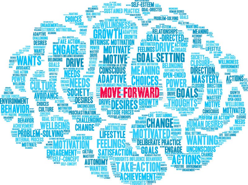 Move Forward Word Cloud stock vector. Illustration of conscious - 211015939