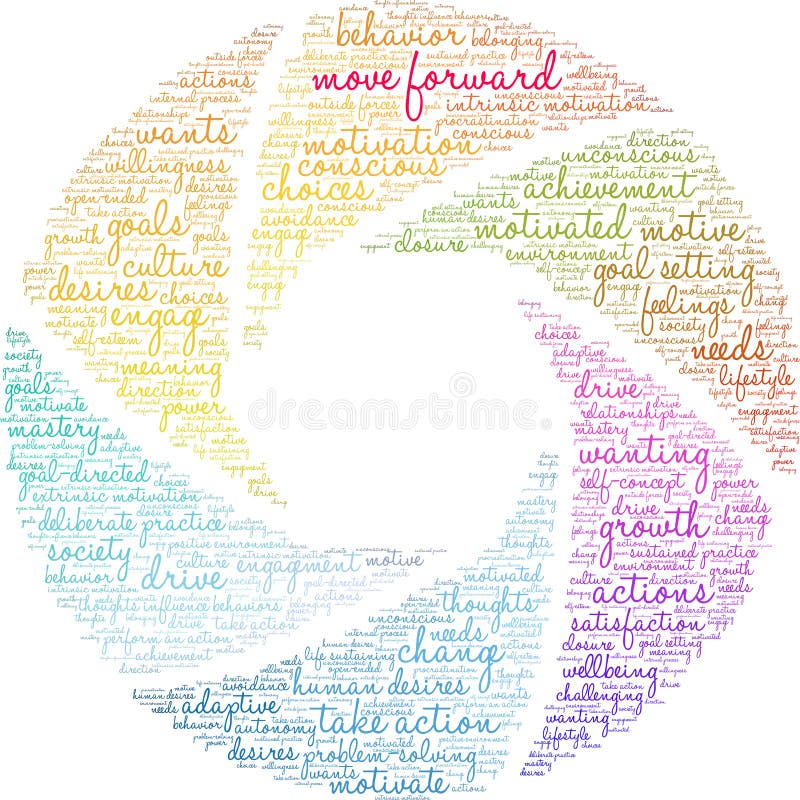 Move Forward Word Cloud stock vector. Illustration of motivated - 211015913