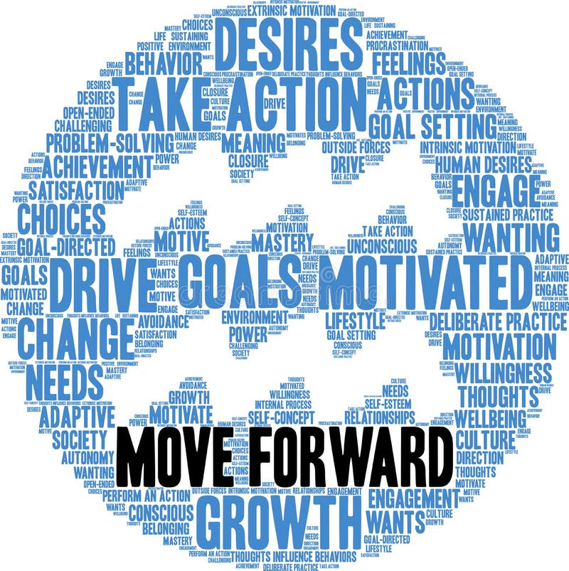 Move Forward Word Cloud stock vector. Illustration of conscious - 211015939