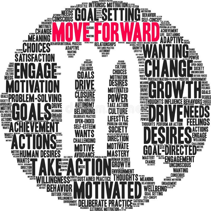 Move Forward Word Cloud stock vector. Illustration of goals - 211015945