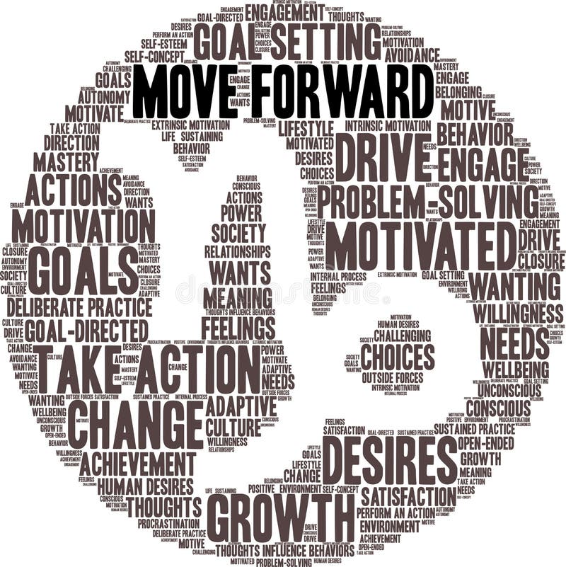 Move Forward Word Cloud stock vector. Illustration of intrinsic - 211015947