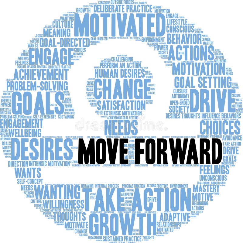 Move Forward Word Cloud stock vector. Illustration of conscious - 211015954