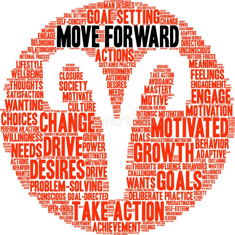 Move Forward Word Cloud stock vector. Illustration of actions - 211015982
